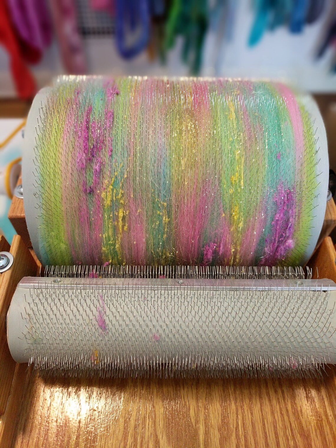 Colorful Art Batt Merino Batt Spinning Art Batt Art Yarn - Etsy