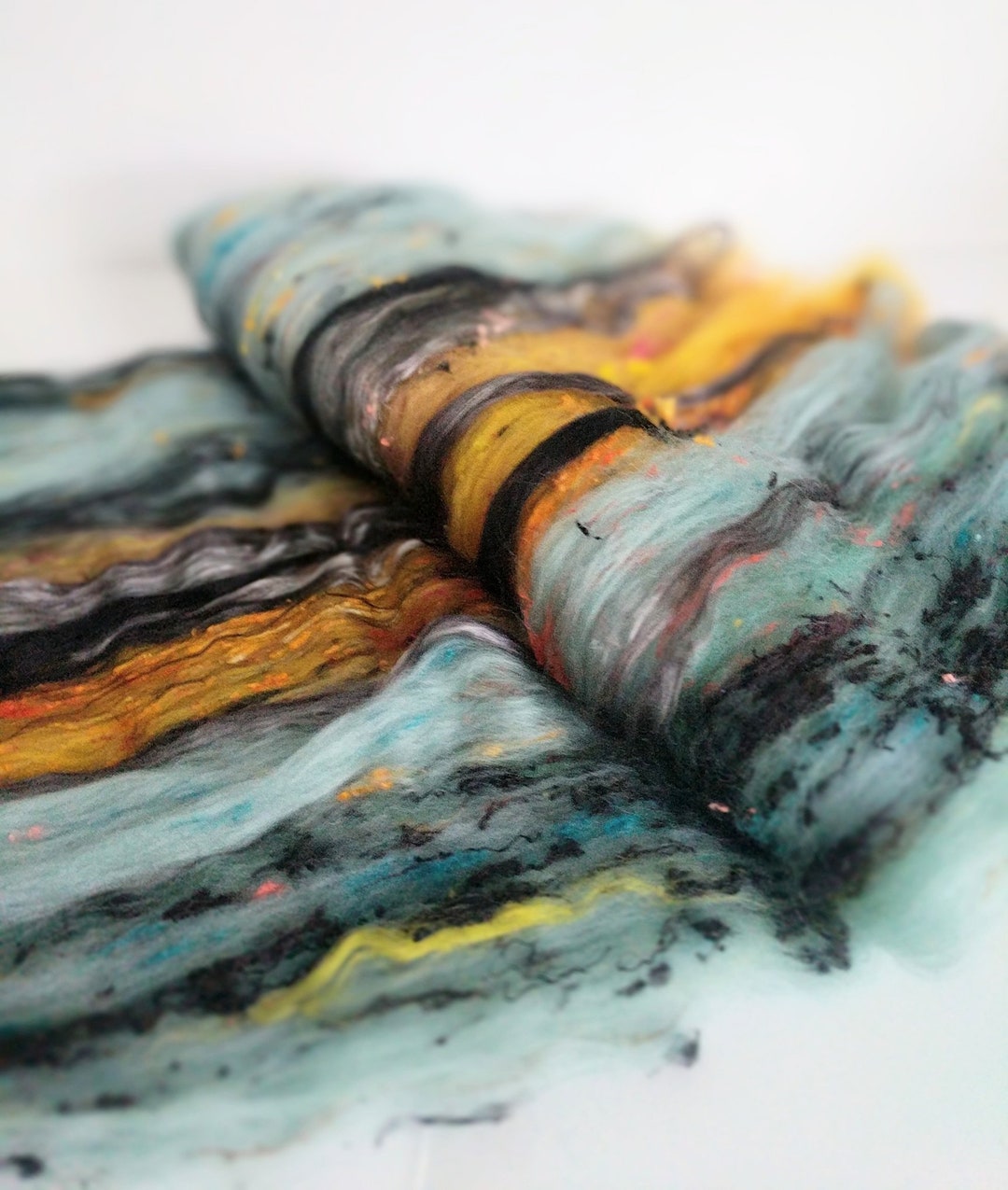 Fall Colors Art Batt, Merino Batt, Spinning Art Batt, Art Yarn ...