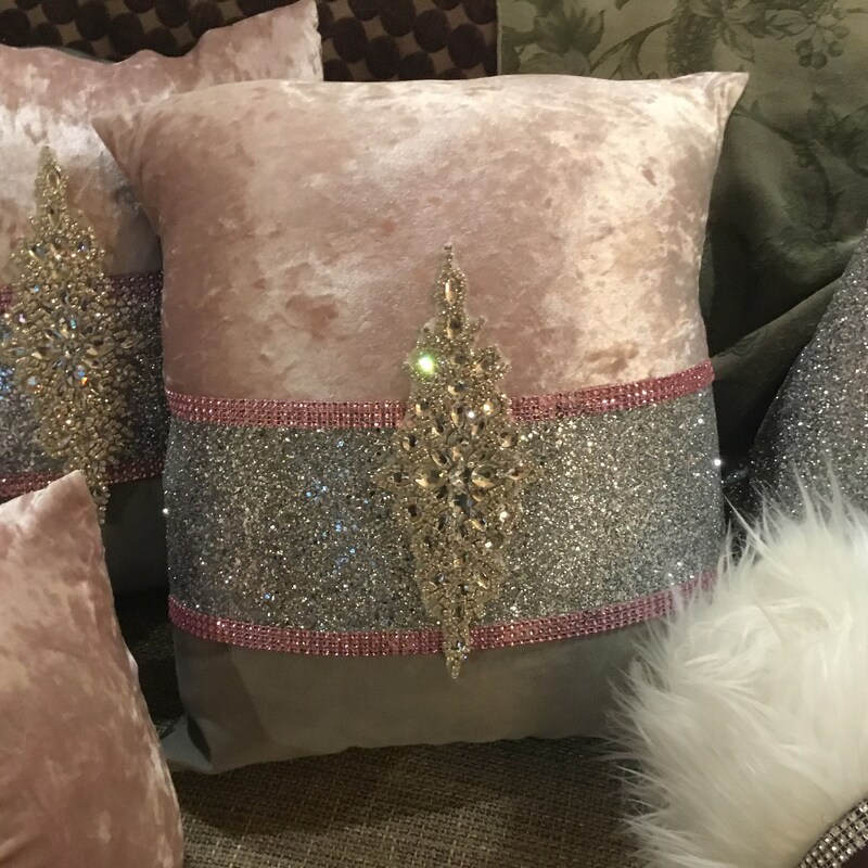Rhinestone Pillows - Etsy