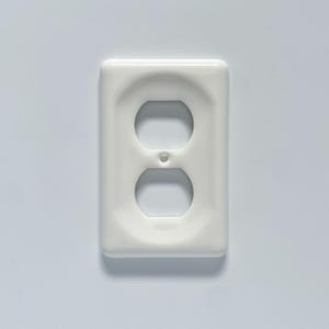 Vintage White Ceramic Outlet Covers / Switch Plate Covers - Etsy