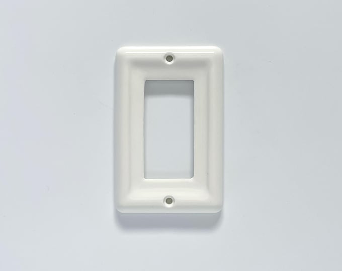 Vintage White Ceramic Light Switch Covers / Outlet Wall Plate Covers ...