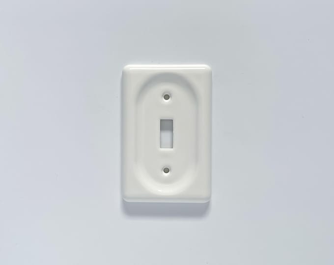 Vintage White Ceramic Outlet Covers / Switch Plate Covers - Etsy