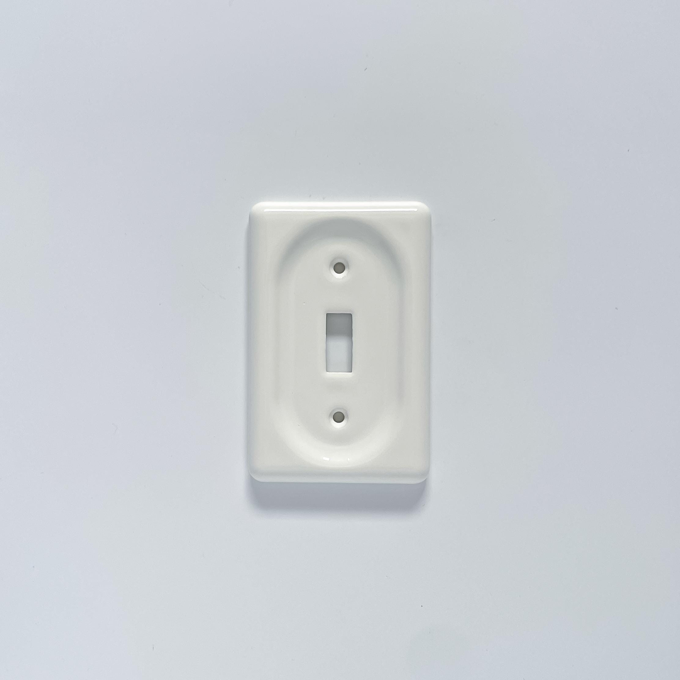 Vintage White Ceramic Outlet Covers / Switch Plate Covers - Etsy