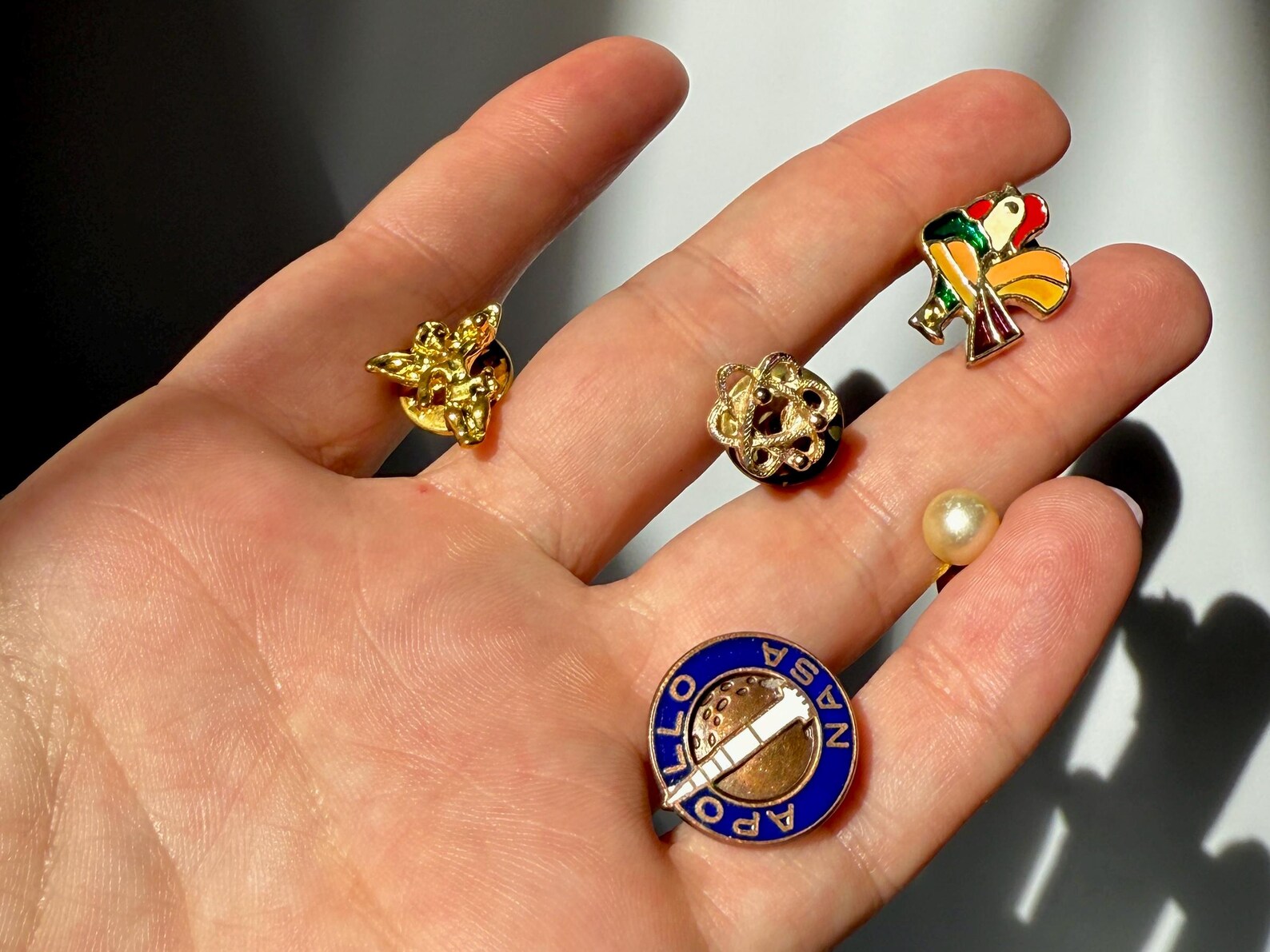 Vintage 1960s Lapel Pins: NASA, Pabst, Atom, Rooster & Angel - Etsy