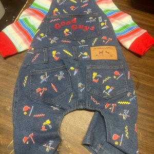 Awesome Dog Chucky Costume Overalls Striped Tshirt Halloween - Etsy