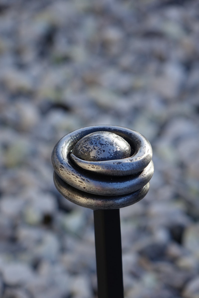 Handmade Wrought Iron Fireside Poker and Stand Black Raw Steel Fireside ...