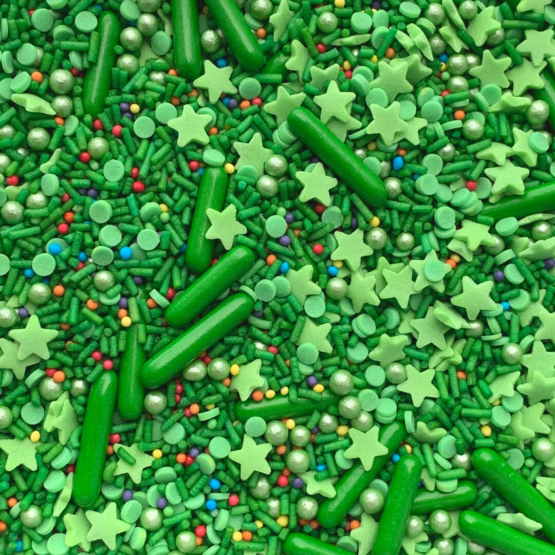 Christmas Tree Lights Sprinkle Mix. Green Holiday Mix, Cake Decorating ...