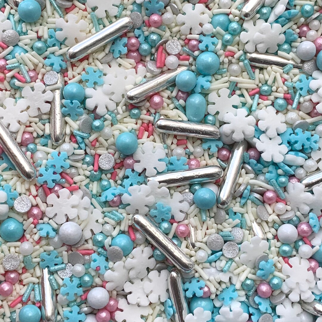 Pink and Blue Snowflake Sprinkle Mix. Cake Decorating, Cupcake Sprinkle ...