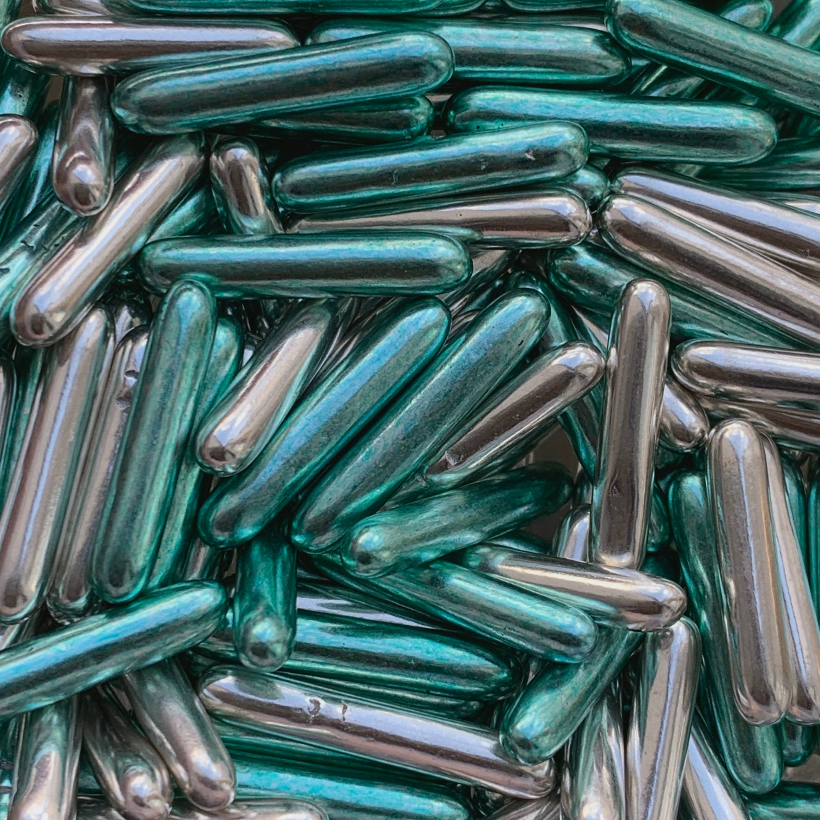 Metallic Rod Sprinkles Macaroni Rods Mixes Gold Silver - Etsy