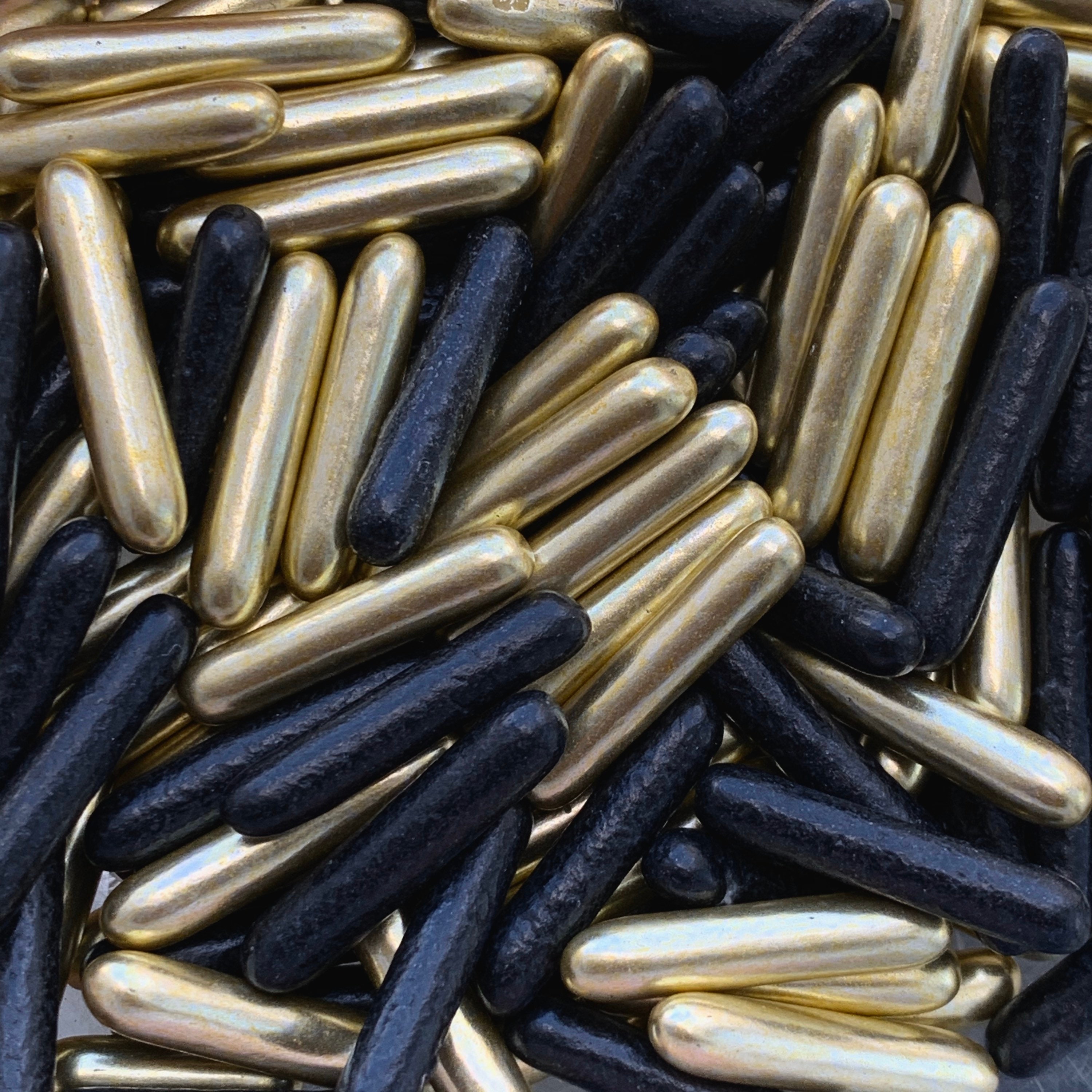 Metallic Macaroni Rods Mixes Hot Pink Black Gold Silver | Etsy