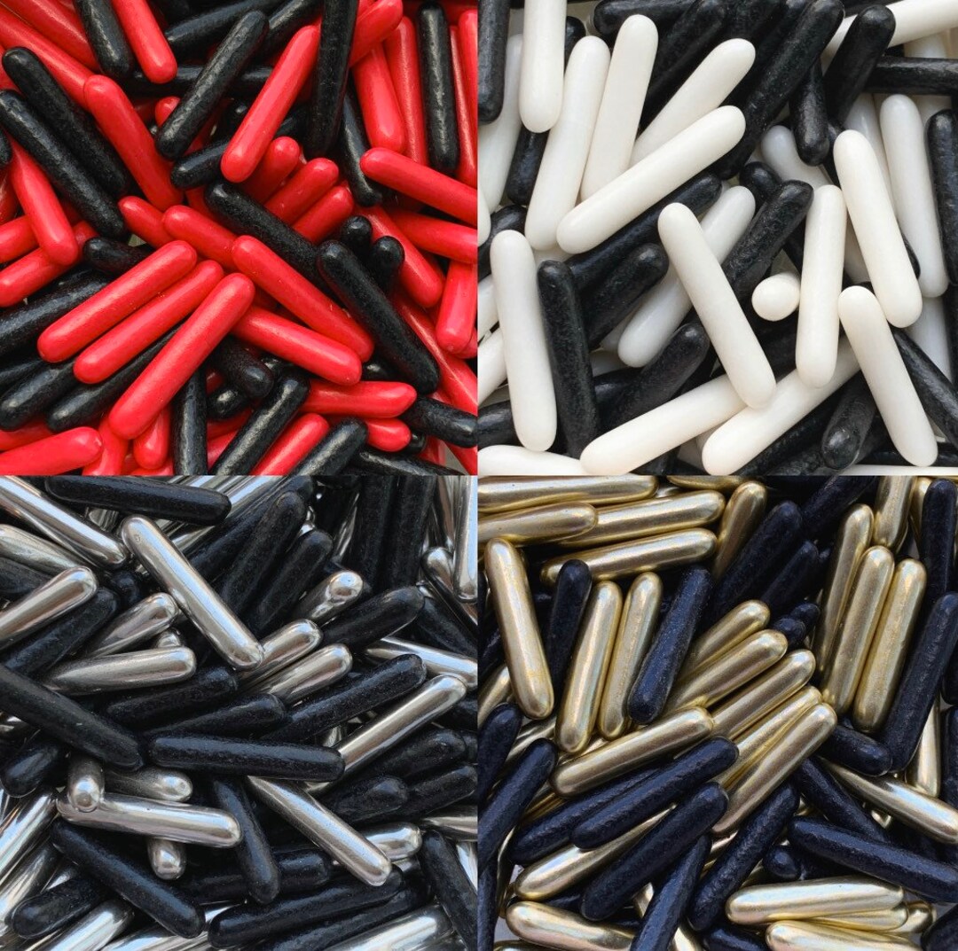 Metallic Macaroni Rods Mixes Hot Pink Black Gold Silver - Etsy