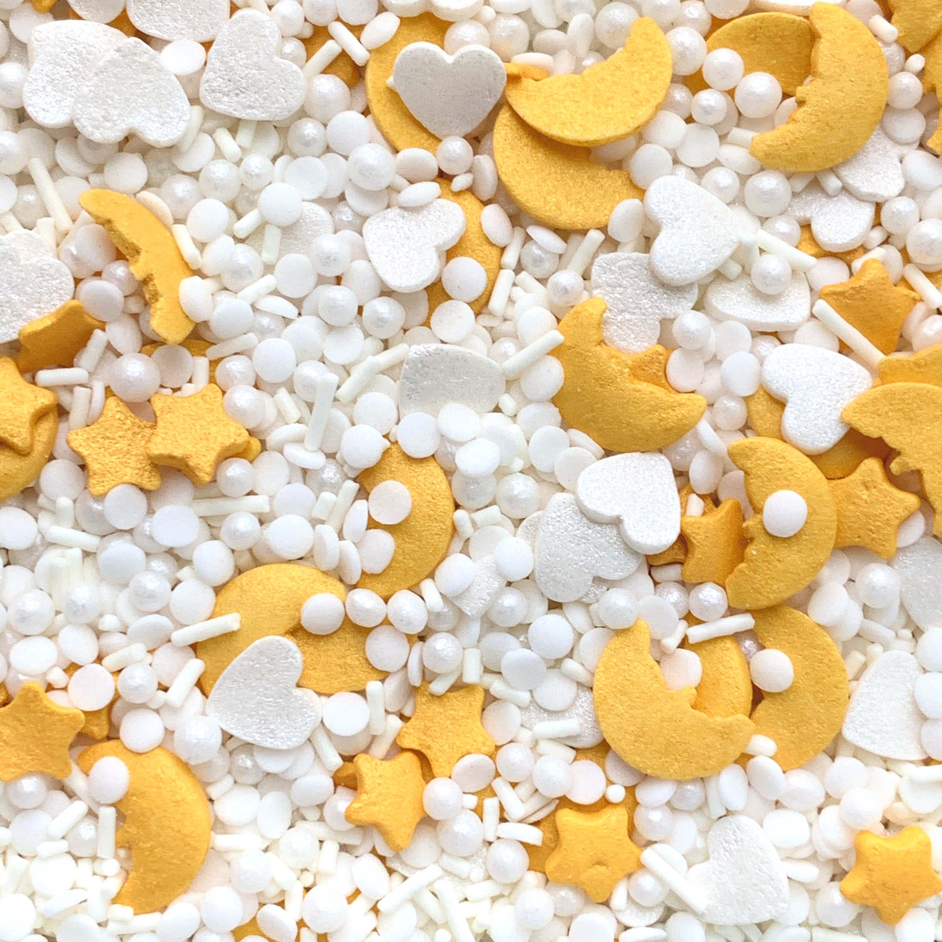 Moon and Stars Sprinkle Mix. Cake Decorating Cupcake - Etsy