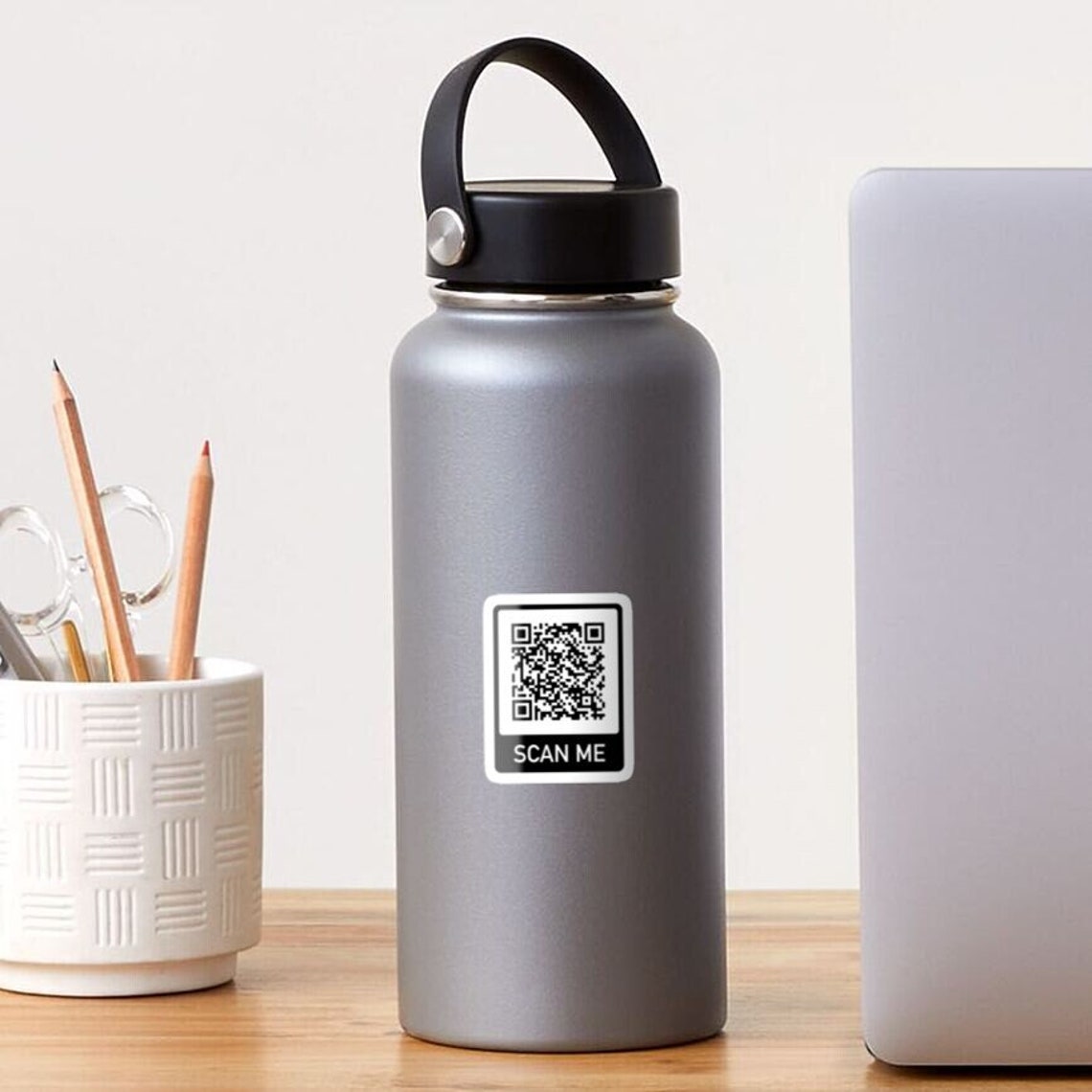 Custom QR Code Stickers Stickers For Laptops Water Bottles Etsy