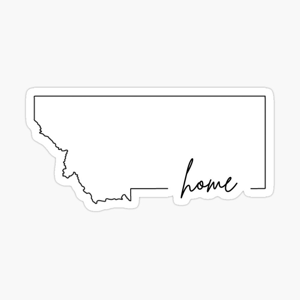 Montana home State Outline Sticker US State | Etsy