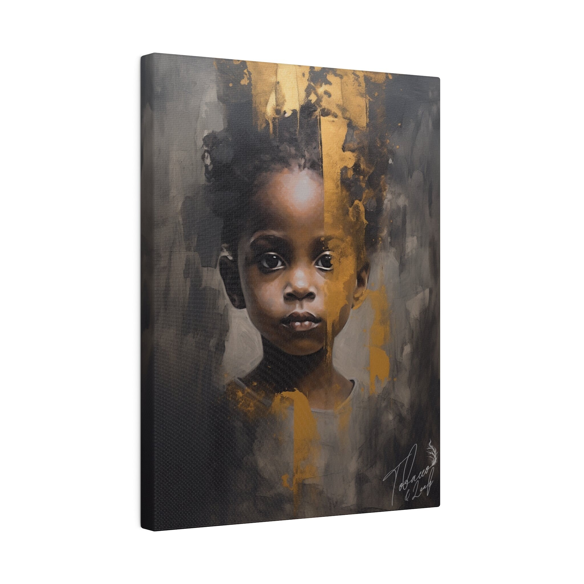 Golden Gaze: Enigmatic Portraiture Matte Canvas Stretched - Etsy