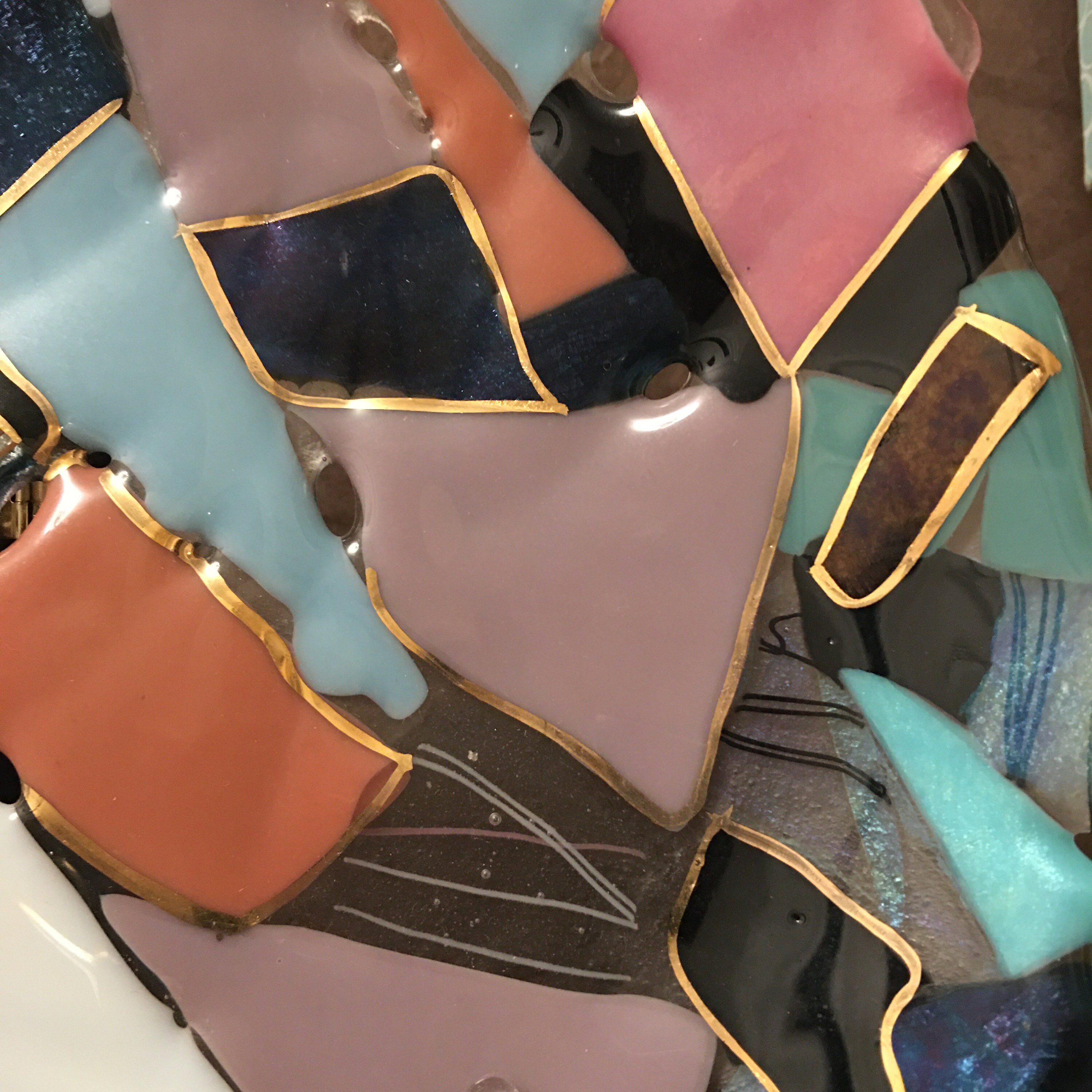 Vintage Designer Art Studio Marilyn Catlow Fused Colored Glass Artisan ...