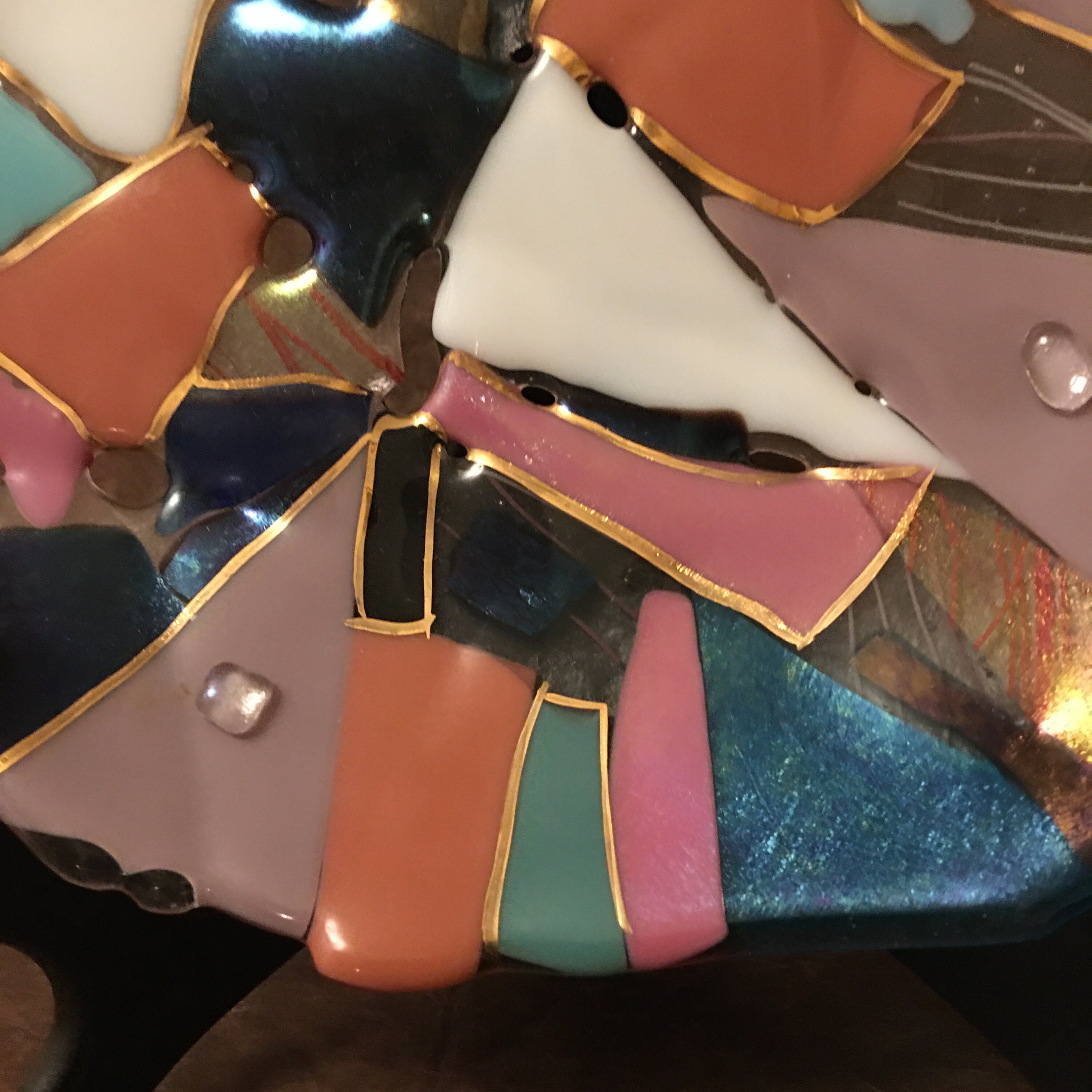 Vintage Designer Art Studio Marilyn Catlow Fused Colored Glass Artisan ...