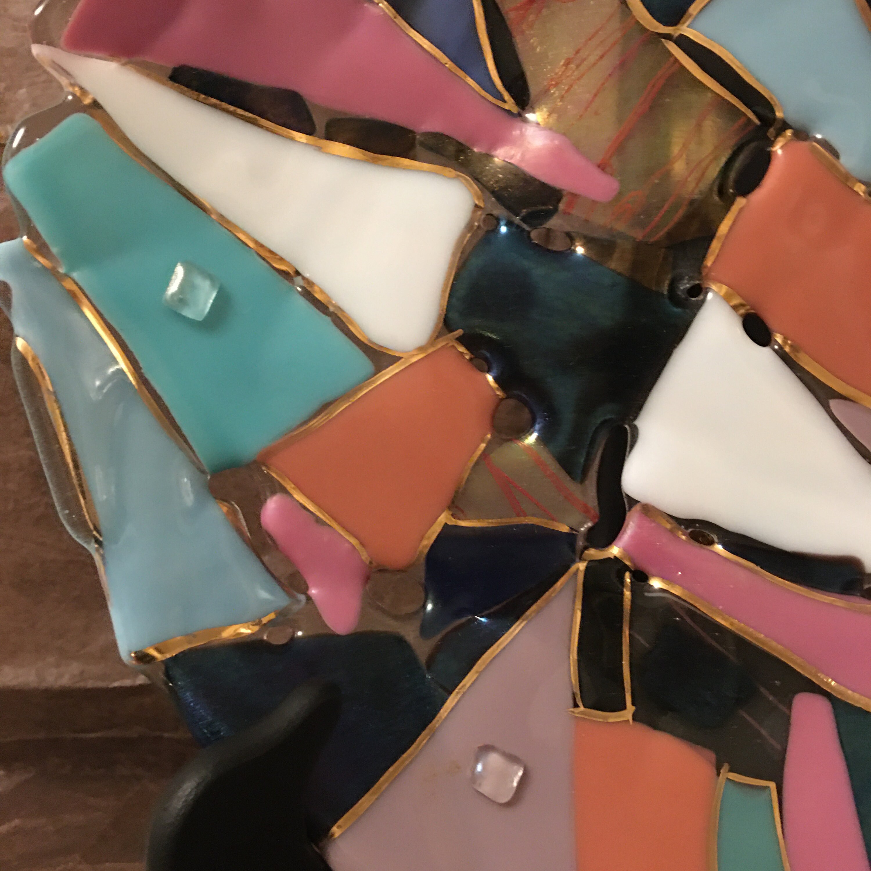 Vintage Designer Art Studio Marilyn Catlow Fused Colored Glass Artisan ...