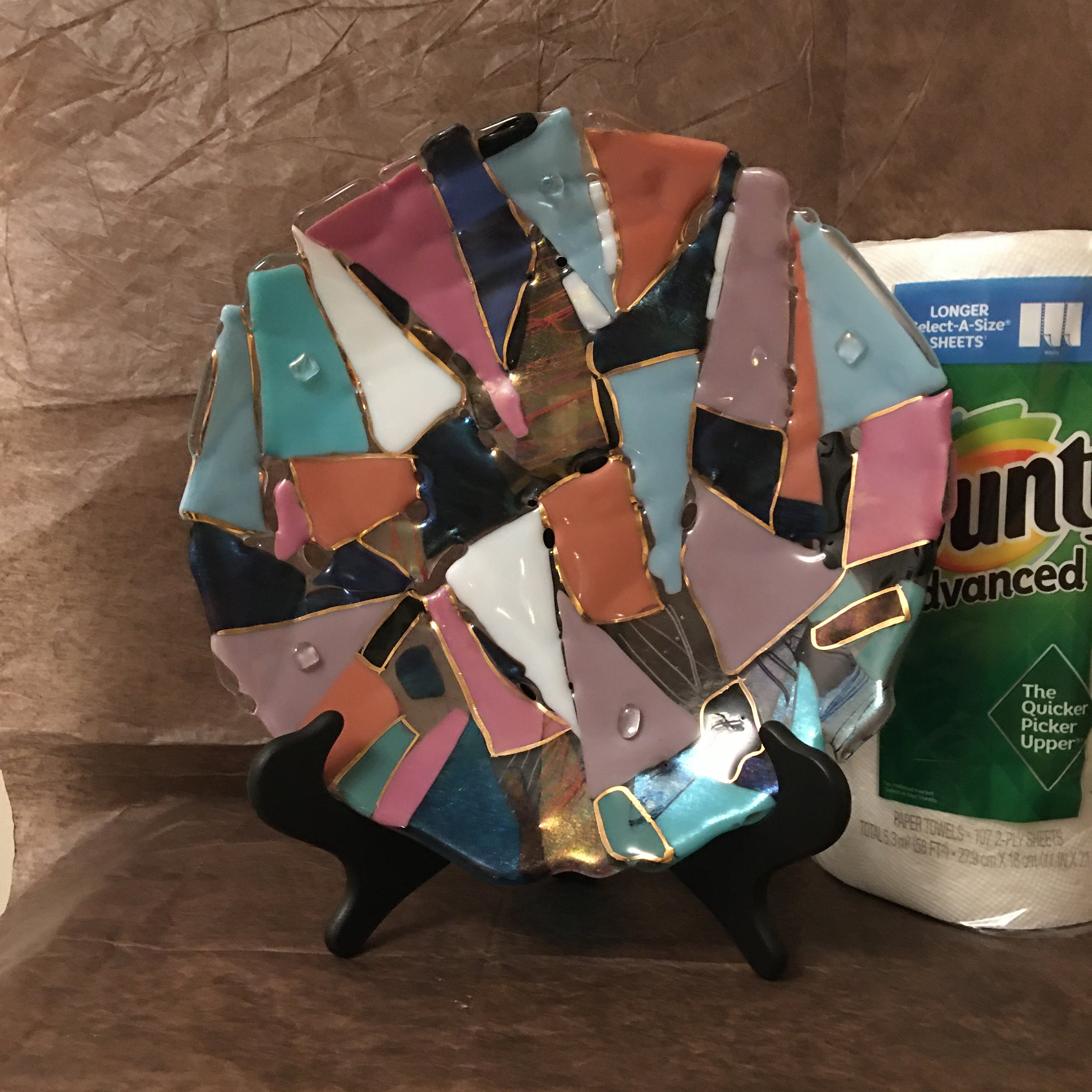 Vintage Designer Art Studio Marilyn Catlow Fused Colored Glass Artisan ...