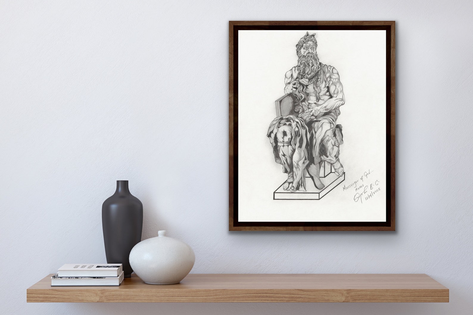 Michelangelo Inspired Renaissance Art Pencil Drawing Print - Etsy