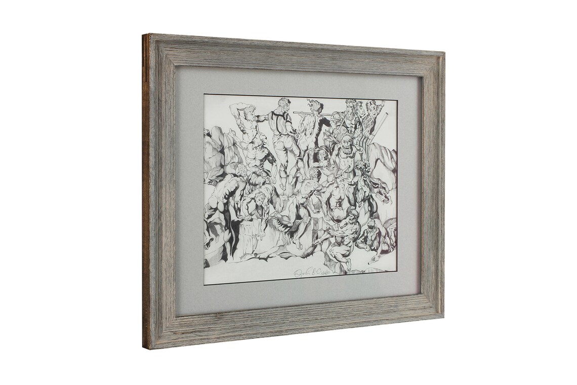 In Agony Decorative Print Pencil Drawing Renaissance Art - Etsy