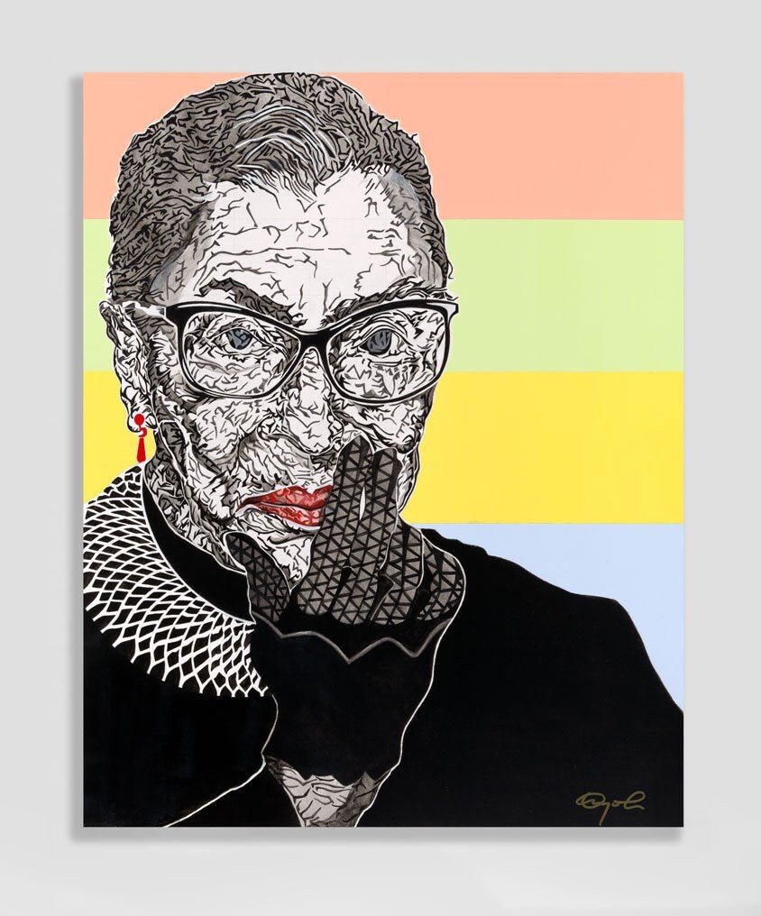 RBG Print portrait of Ruth Bader Ginsburg | Etsy