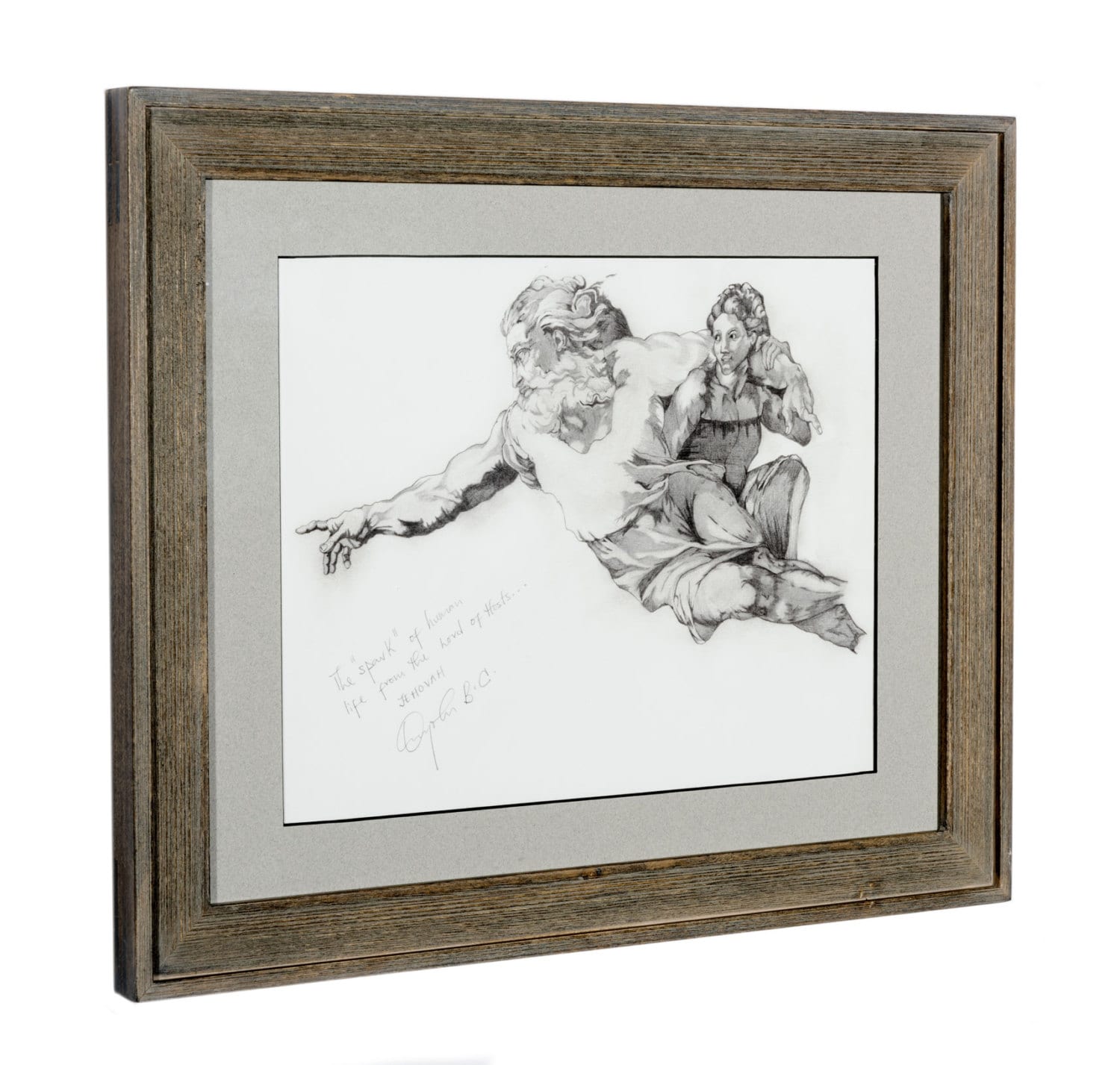 Michelangelo Inspired Renaissance Art Pencil Drawing Print - Etsy