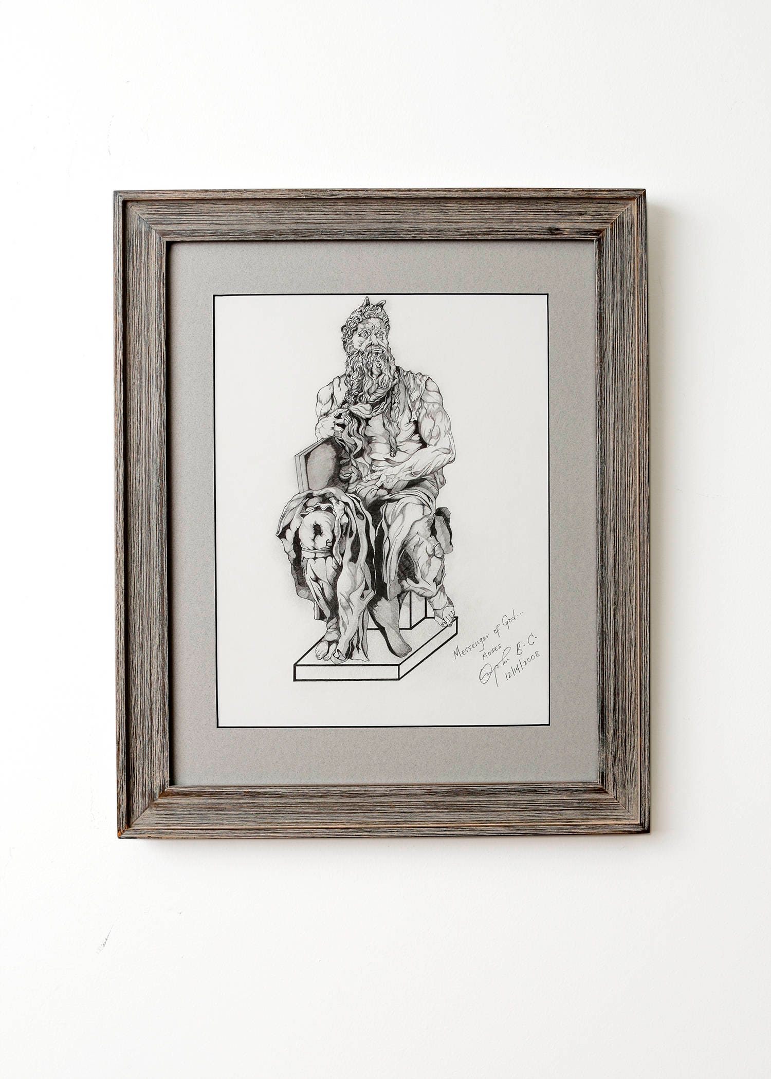 Michelangelo Inspired Renaissance Art Pencil Drawing Print - Etsy