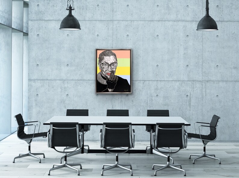 RBG Print Portrait of Ruth Bader Ginsburg - Etsy