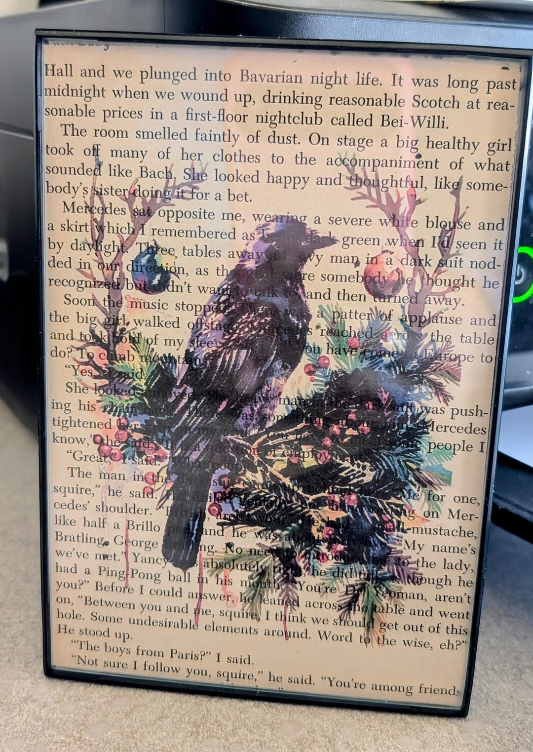 Christmas Ravens Book Page Print/4x6/frame Included - Etsy