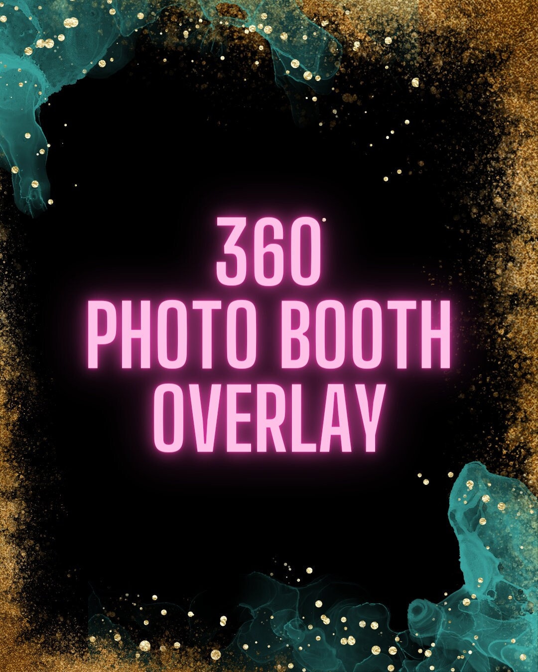 Green & Gold 360 Photo Booth Overlay - Etsy