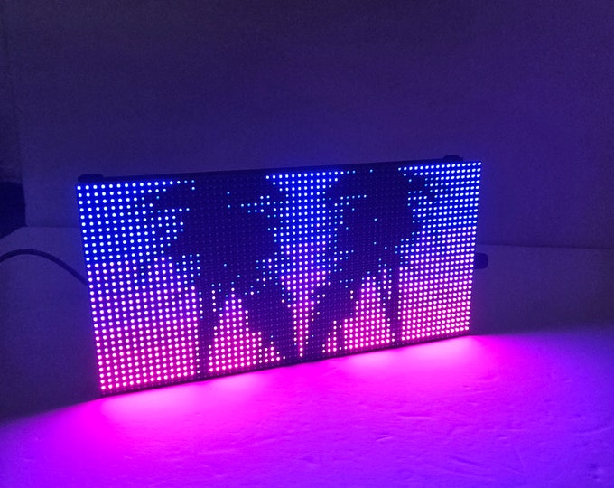 Outrun Vaporware Animated Pixel LED Matrix Display - Etsy