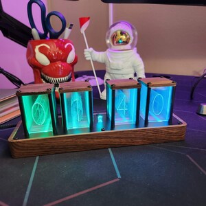 Pixie Clock Nixie LED Wooden Clock - Etsy