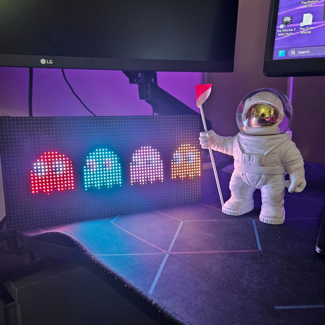Gaming Animated Pixel LED Matrix Gamer Gift - Etsy