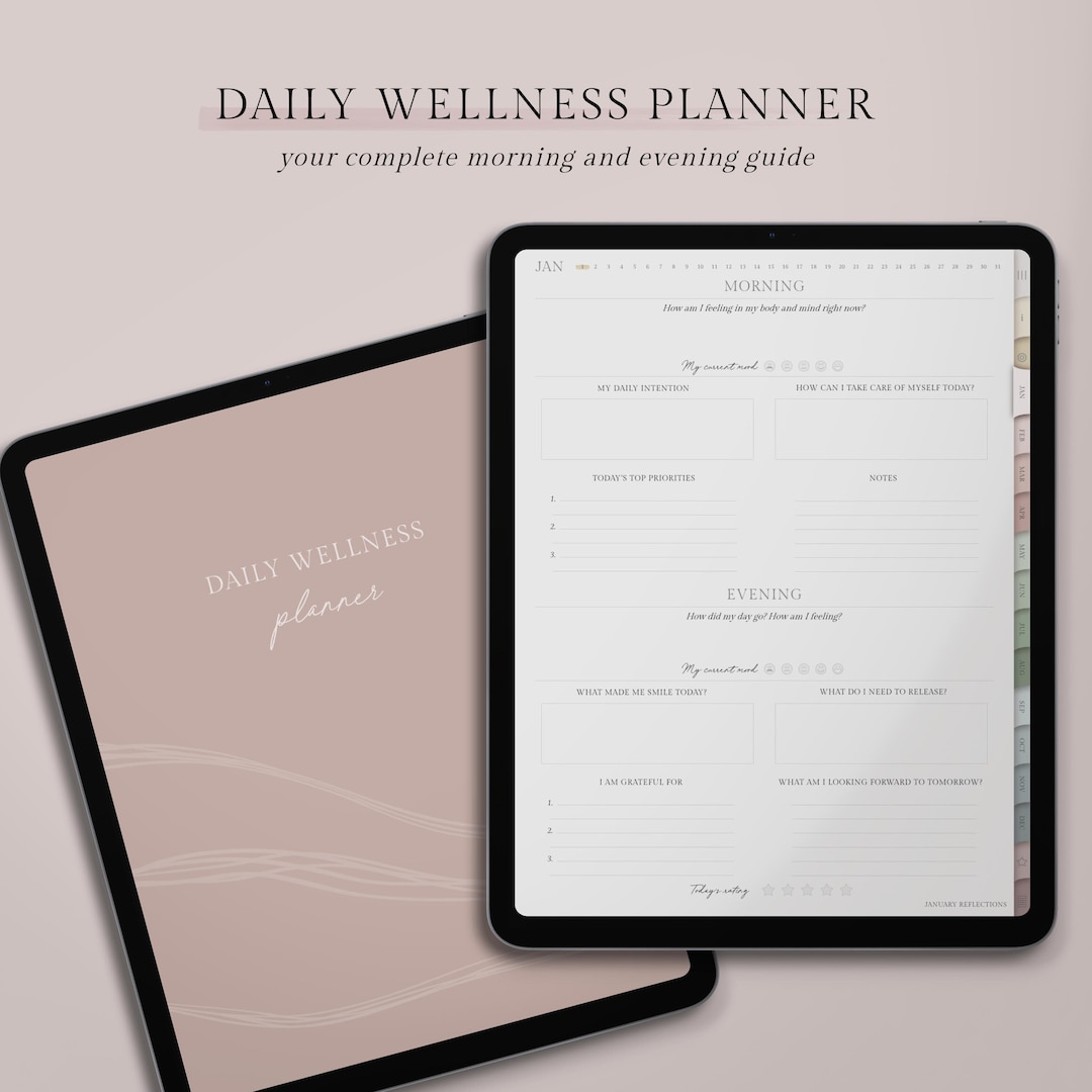 Daily Mindfulness & Self Care Digital Planner, Mental Health Journal - Etsy