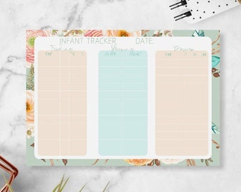 Eat Sleep Change Daily Infant Tracker Baby Planner Bottle