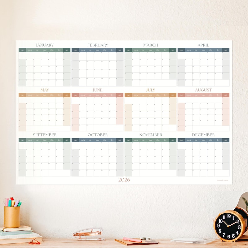 Calendar Year Xl - Etsy