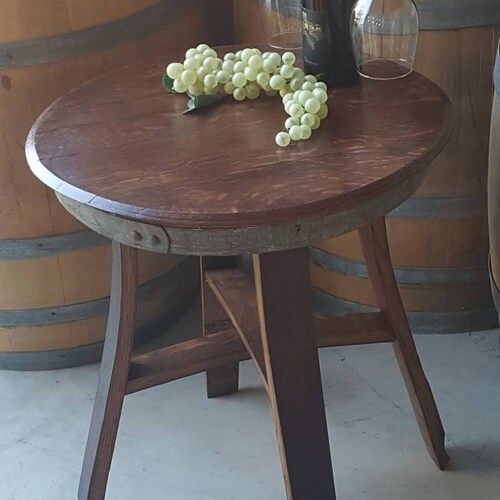 Wine Barrel Side Table - Etsy