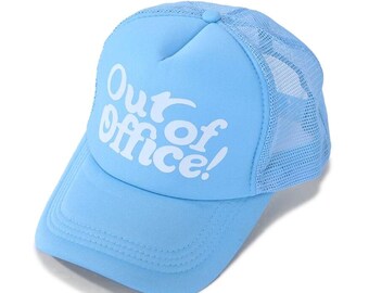 Out of Office Trucker Hat BLUE Unisex Trucker Hat Trendy Womens Hat - Etsy