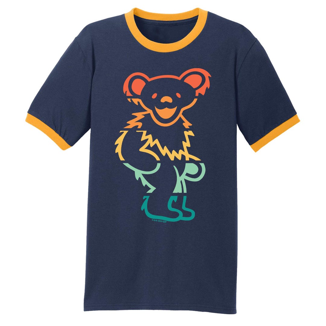 Grateful Dead Ringer T-shirt Retro Bear – Dancing Bear Shirt, Unisex ...