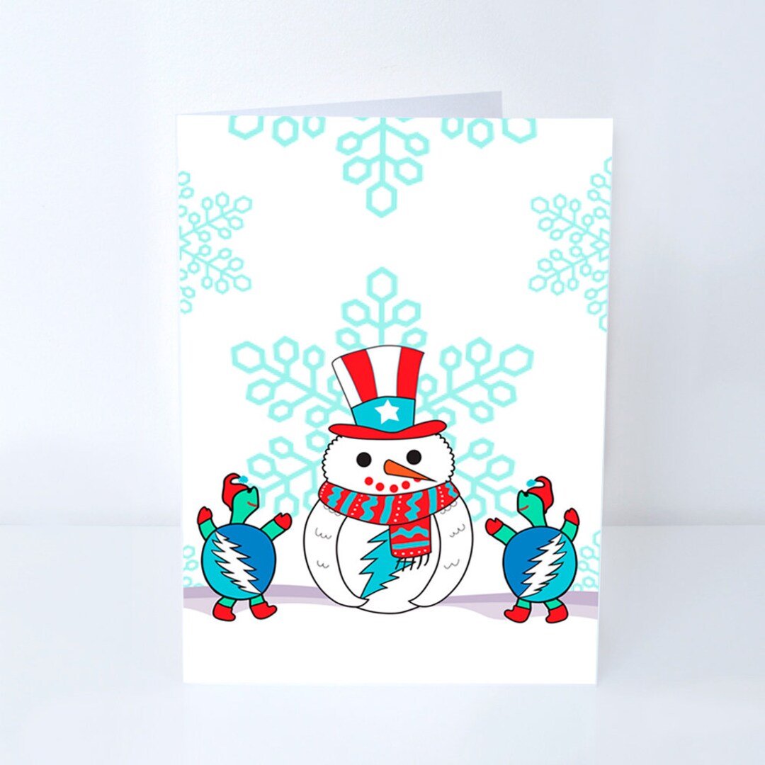 Grateful Dead Uncle Snowman Sam Grateful Dead Greeting Card - Etsy