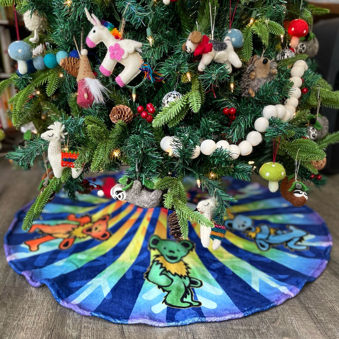 Grateful Dead Rainbow Dancing Bears Tree Skirt - Etsy
