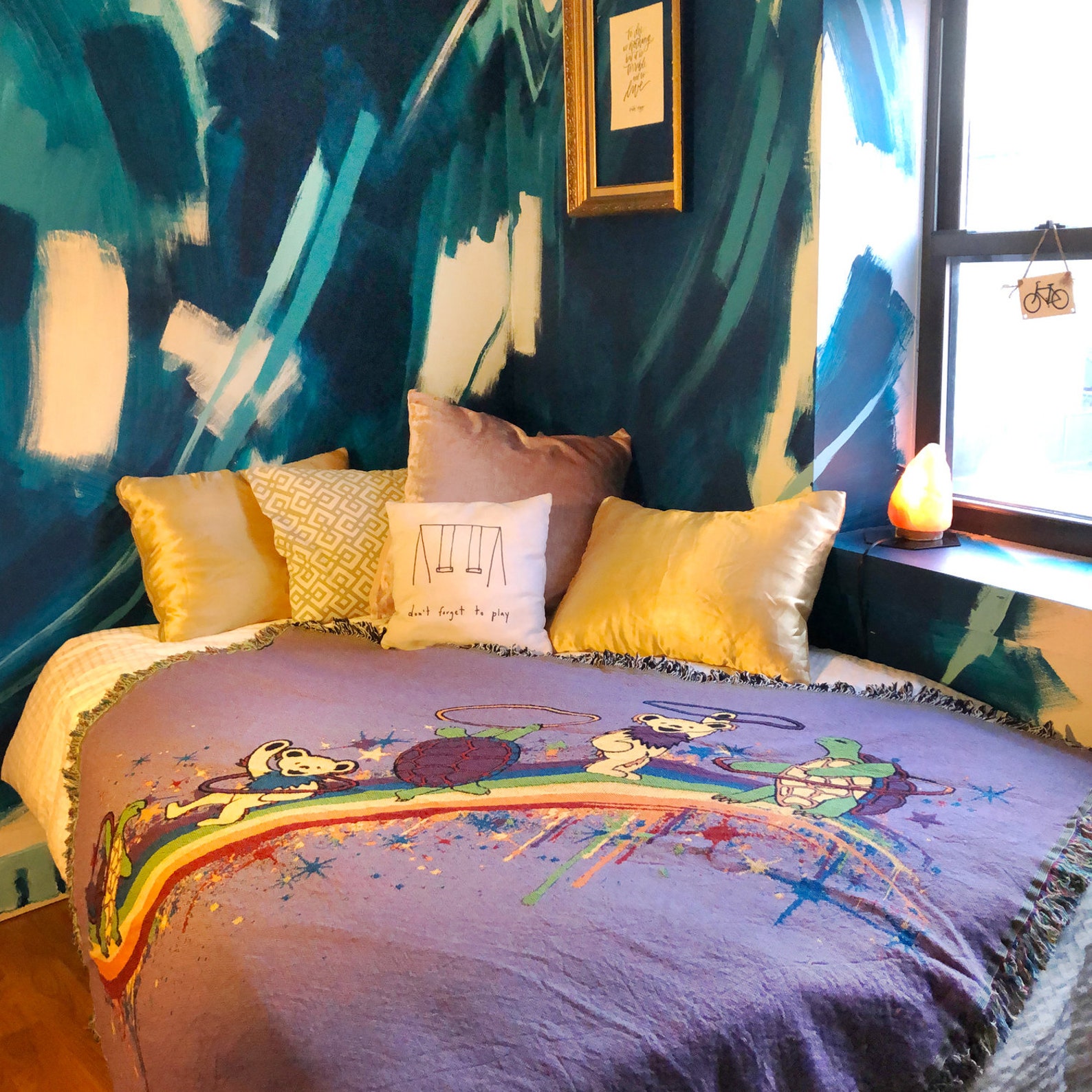 Grateful Dead Rainbow Hoopers Woven Cotton Blanket - Etsy