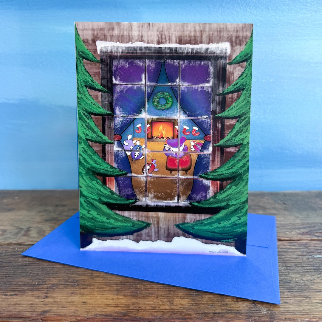 Grateful Dead Winter Window Holiday Greeting Card - Etsy