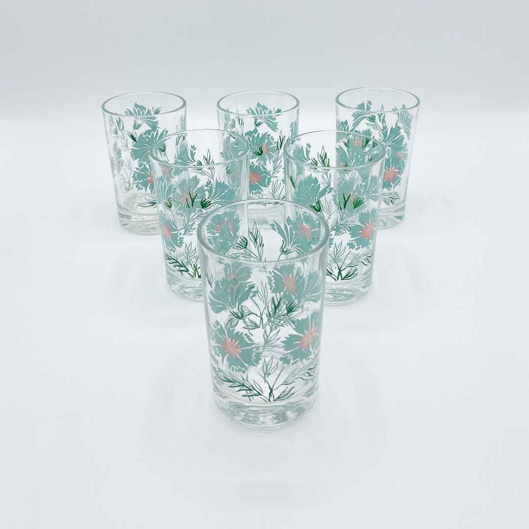 Vintage 1960s MCM Small Blue Flower Taylor Smith Glasses - Etsy