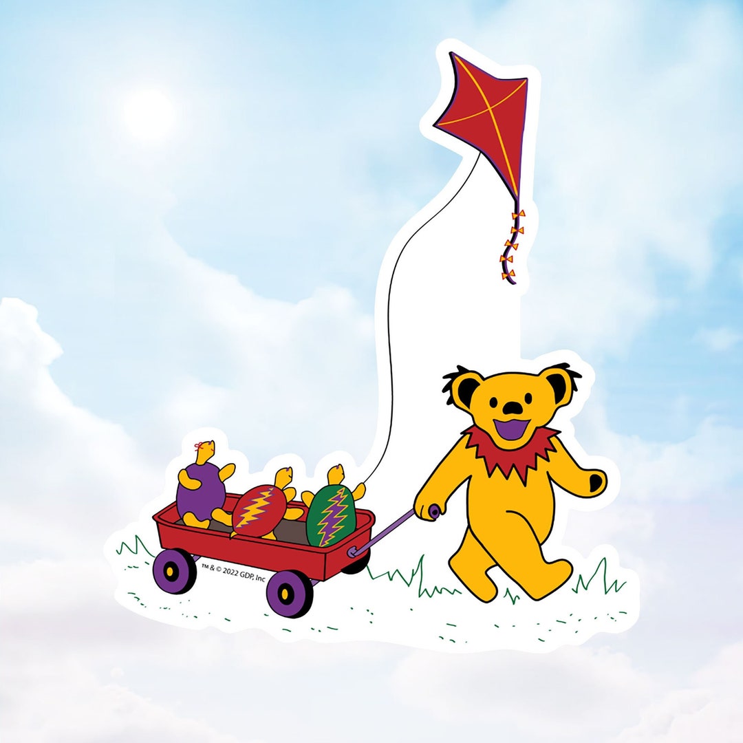 Grateful Dead Terrapin & Bear Wagon Sticker – Dancing Bear Turtle Vinyl ...