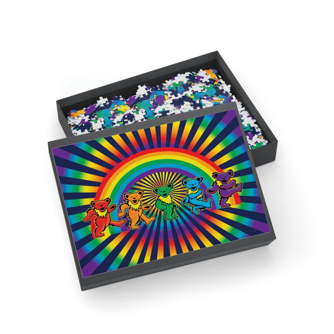 Grateful Dead Rainbow Dancing Bears Puzzle - Etsy