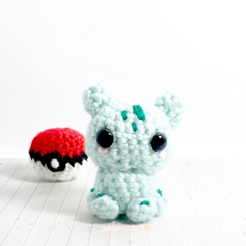 Bulbasaur Plush Bulbasaur Amigurumi Cute Plush Mini | Etsy