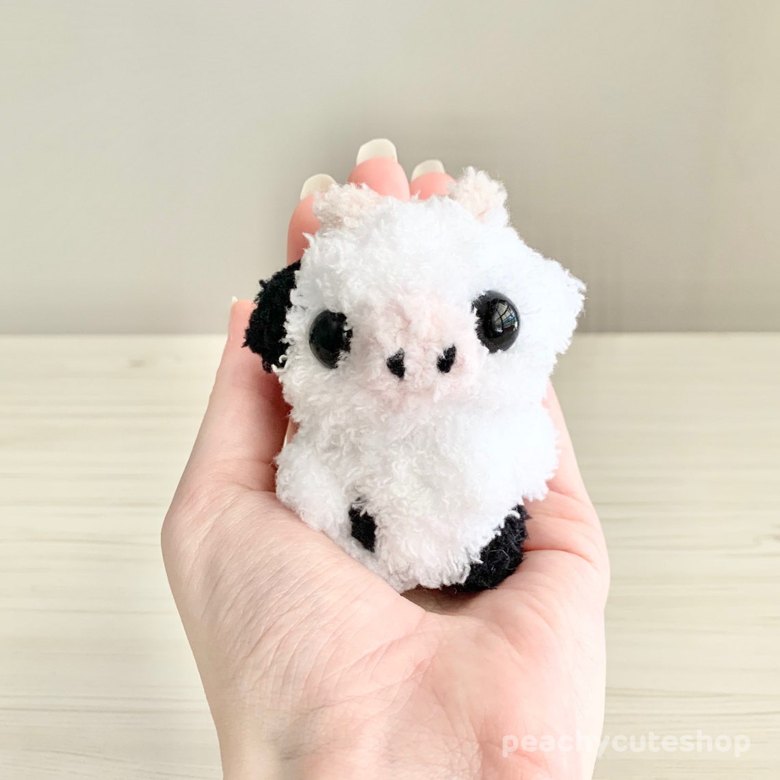 Kawaii Cow Mini Cow Plush Cow Stuffed Animal Amigurumi - Etsy