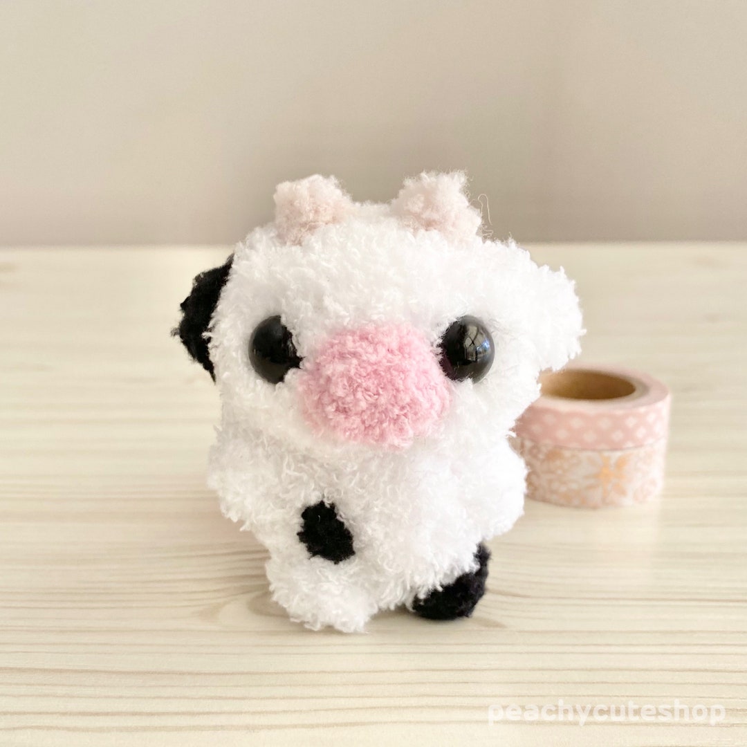 Kawaii Cow Mini Cow Plush Cow Stuffed Animal Amigurumi Cow Crochet Cow ...